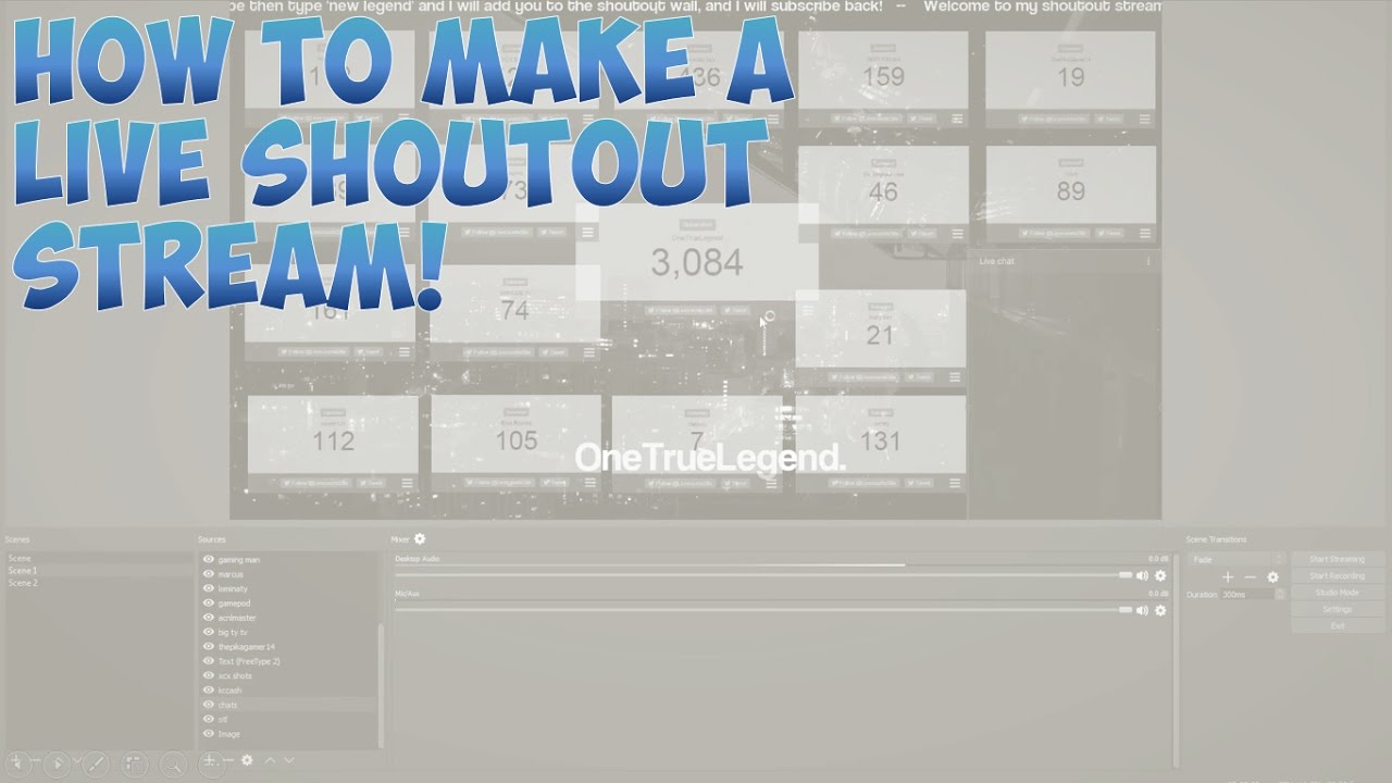 How To Make A Live Shoutout Stream Youtube