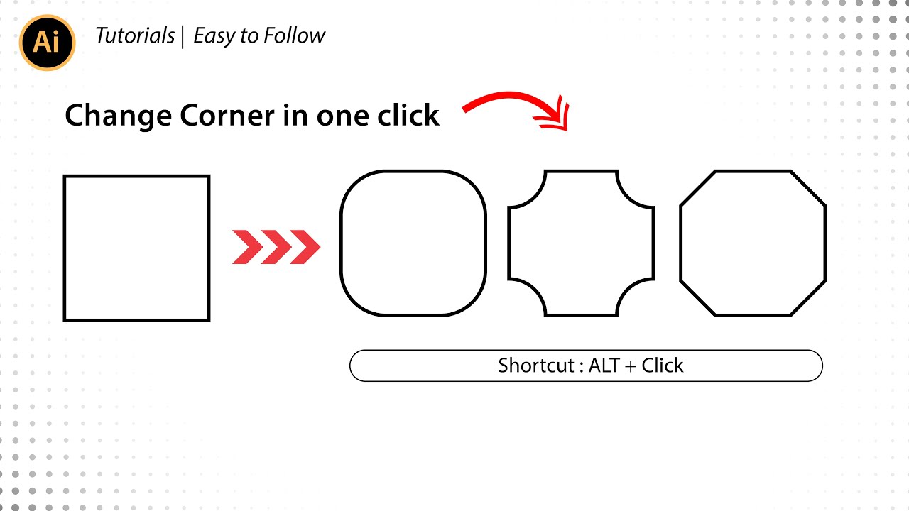 Easy Change Shape Corner In Adobe Illustrator Youtube