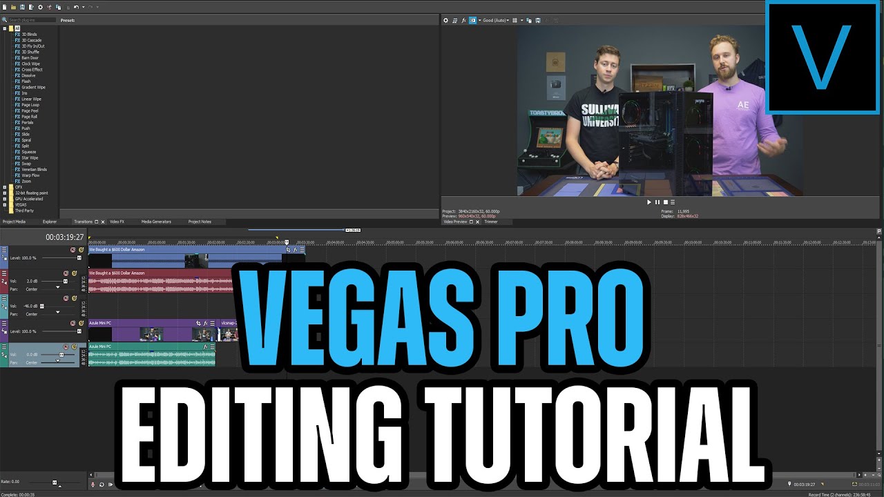 Sony Vegas Tutorial Editing Basics 2020 Youtube