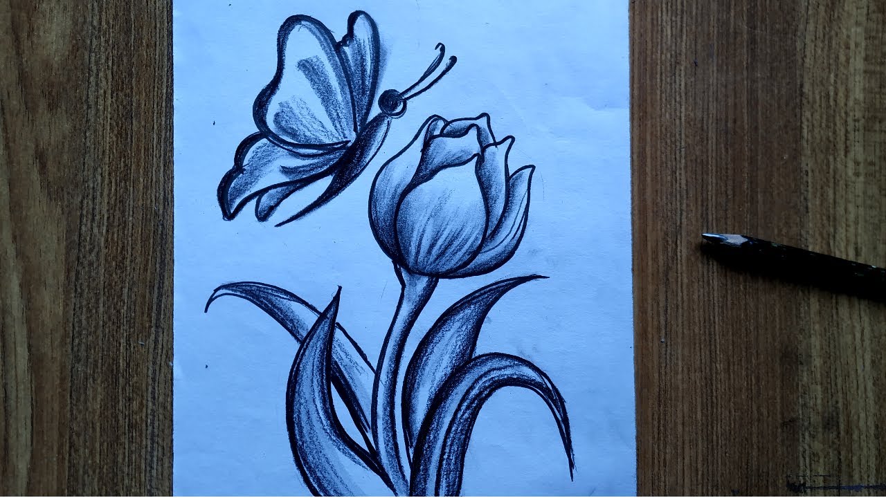 Simple Flower Designs Pencil Drawing Best Flower Site