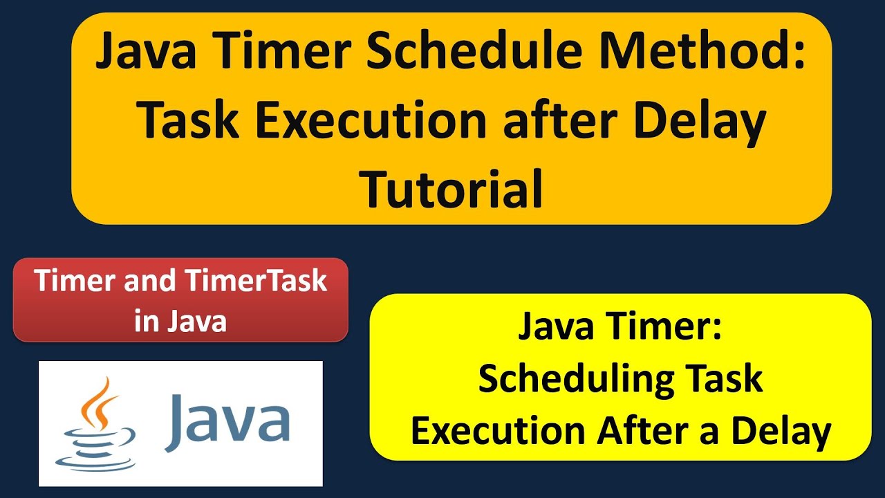 Java Timer Schedule Method Task Execution After Delay Tutorial Timer