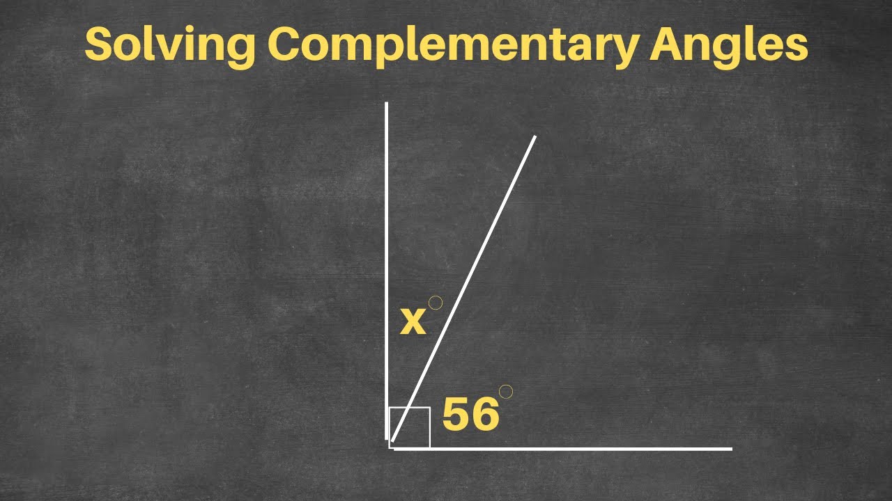Solving Complementary Angles Youtube