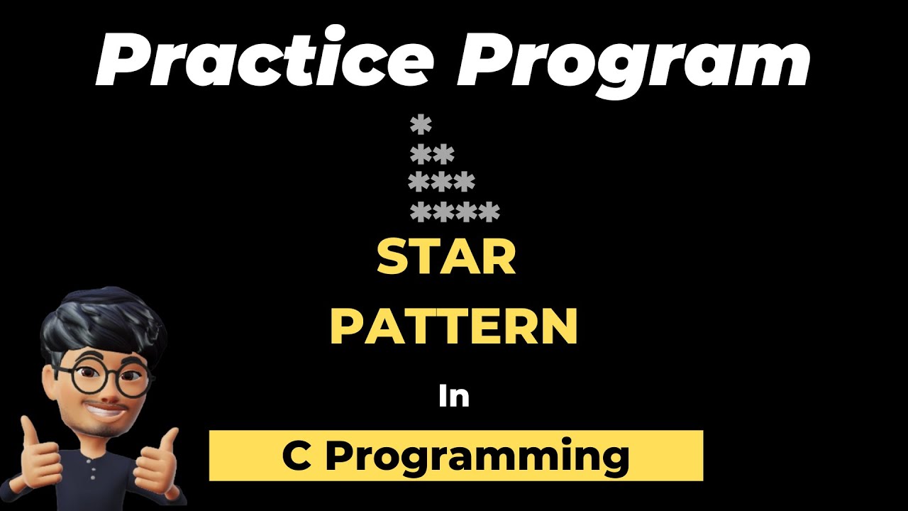 C Program To Print Star Pattern Printing Pattern In C C Programming