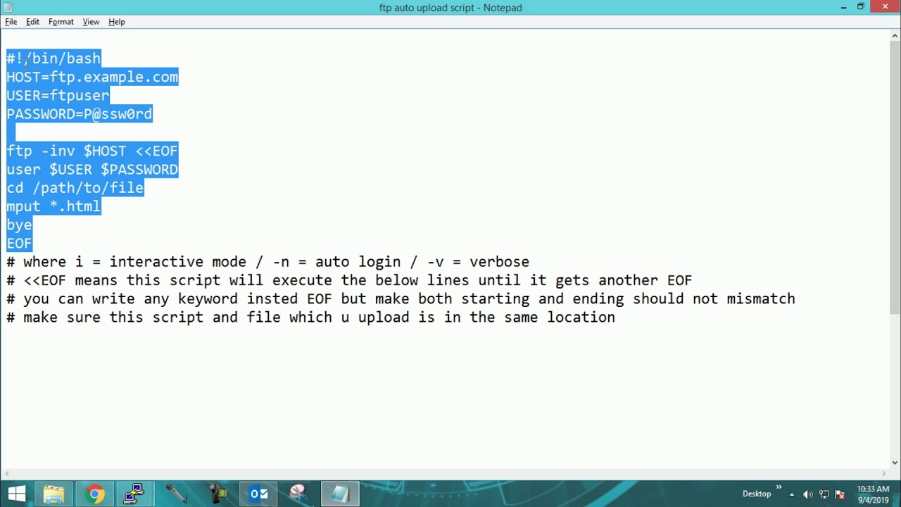 Shell Script Ftp Auto Upload Youtube