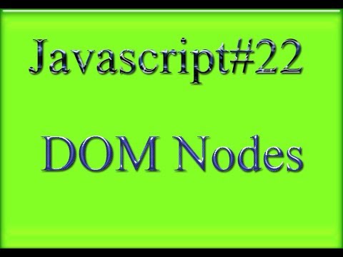 Javascript Dom Nodes Youtube
