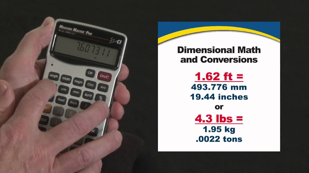 Measure Master Pro Dimensional Math And Conversions How To Youtube