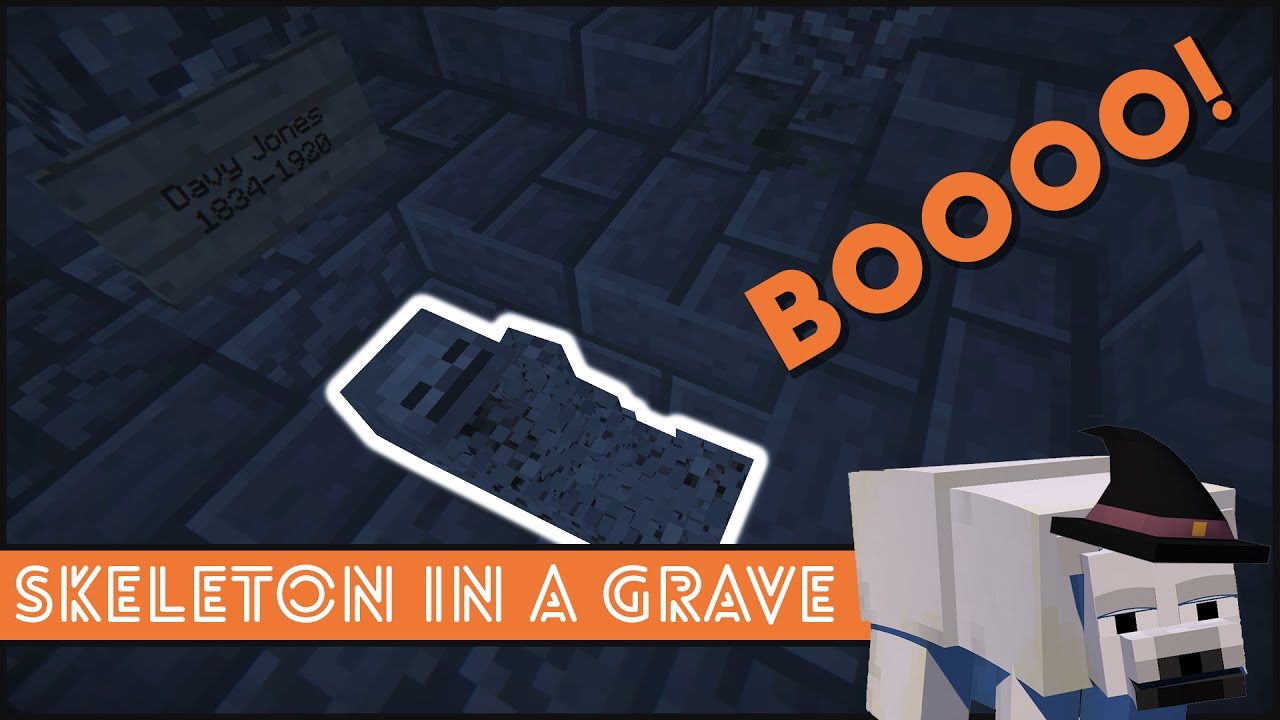 Minecraft How To Make A Skeleton In A Grave Youtube
