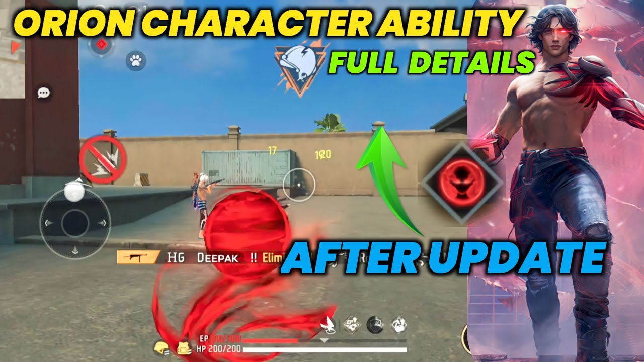 Free Fire Orion Character Ability Test Free Fire Orion Character