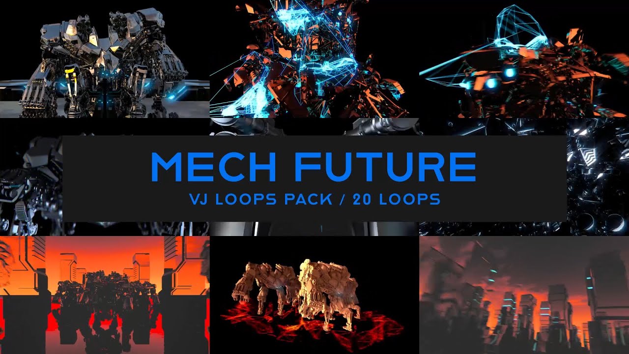 Mech Future Vj Loops Sci Fi Pack Youtube