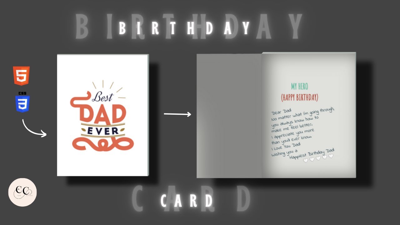 Birthday Card Using Html Css Javascript Youtube