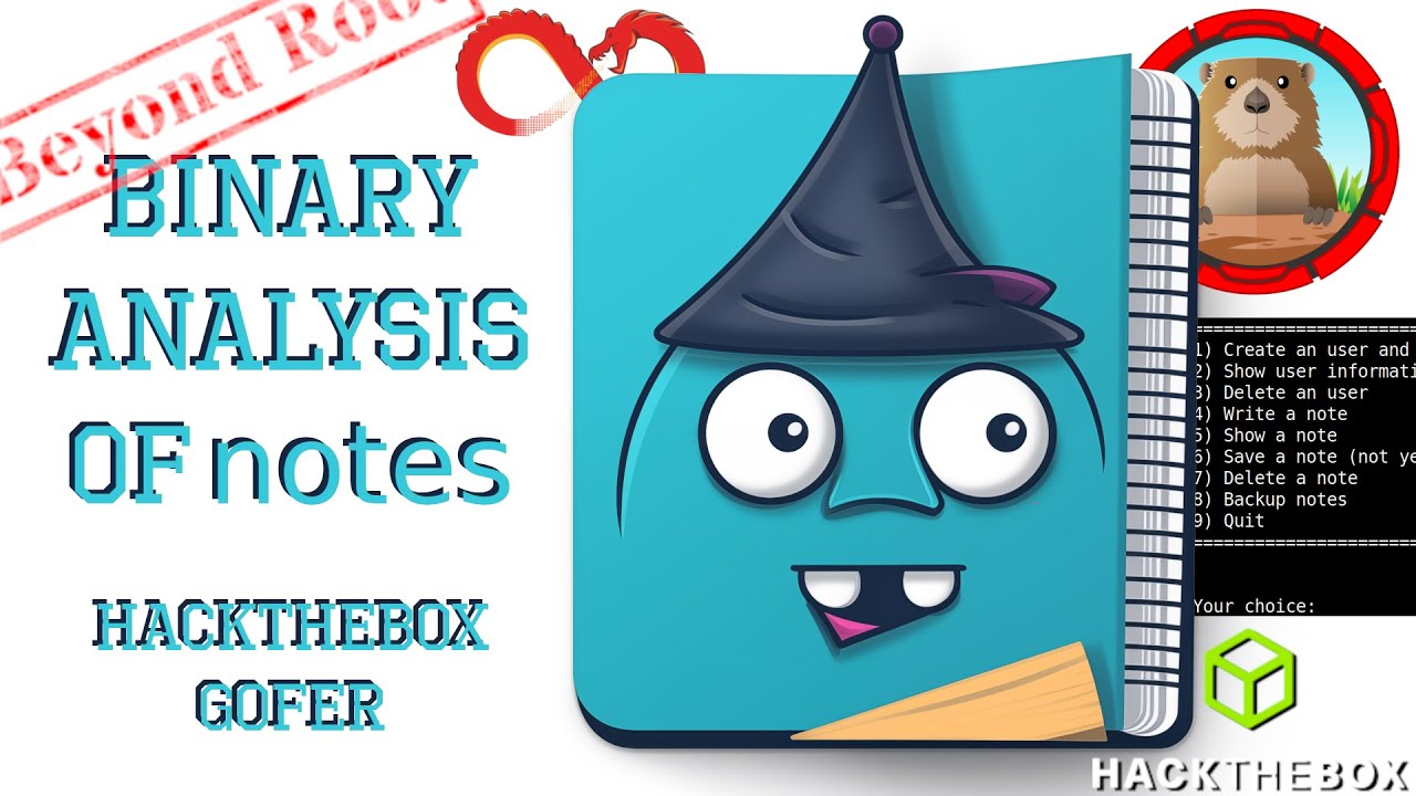Binary Analysis Of Notes Hackthebox Gofer Youtube