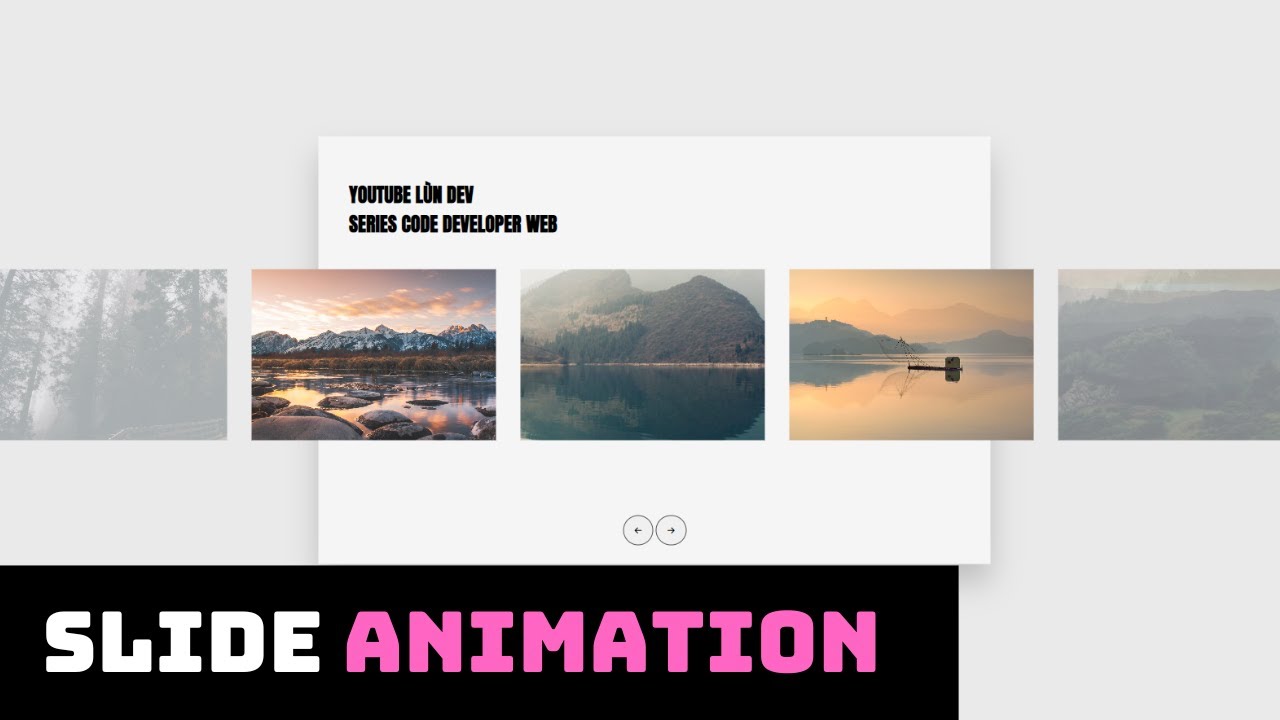 Animation Slideshow Html Css Javascript Css Tutorial Youtube