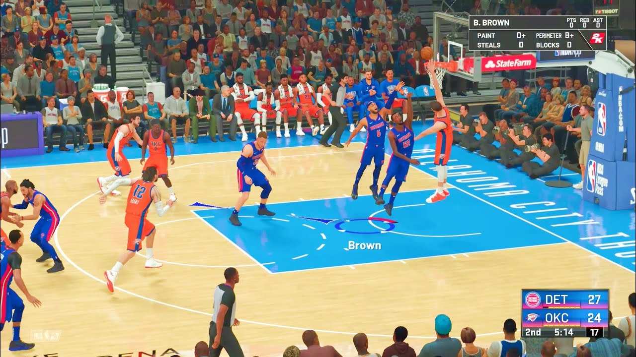 Nba 2k21 Gameplay Detroit Pistons Vs Oklahoma City Thunder Youtube