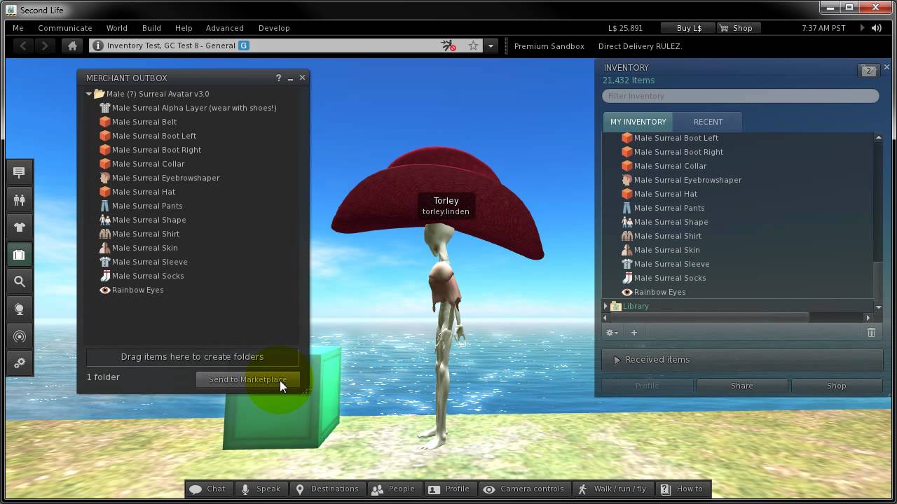 Second Life Tutorial Converting Item Boxes To Direct Delivery Folders