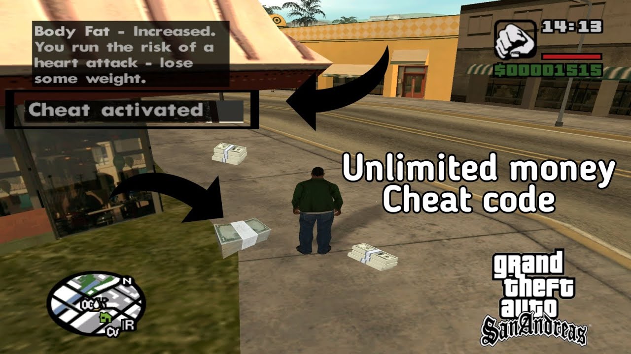 Gta San Andreas Unlimited Money Cheat Code Youtube