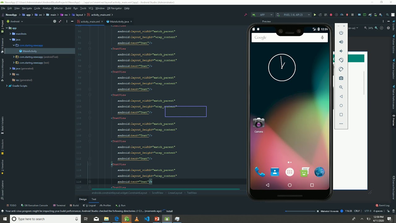 Android Scrollview And Recyclerview Youtube