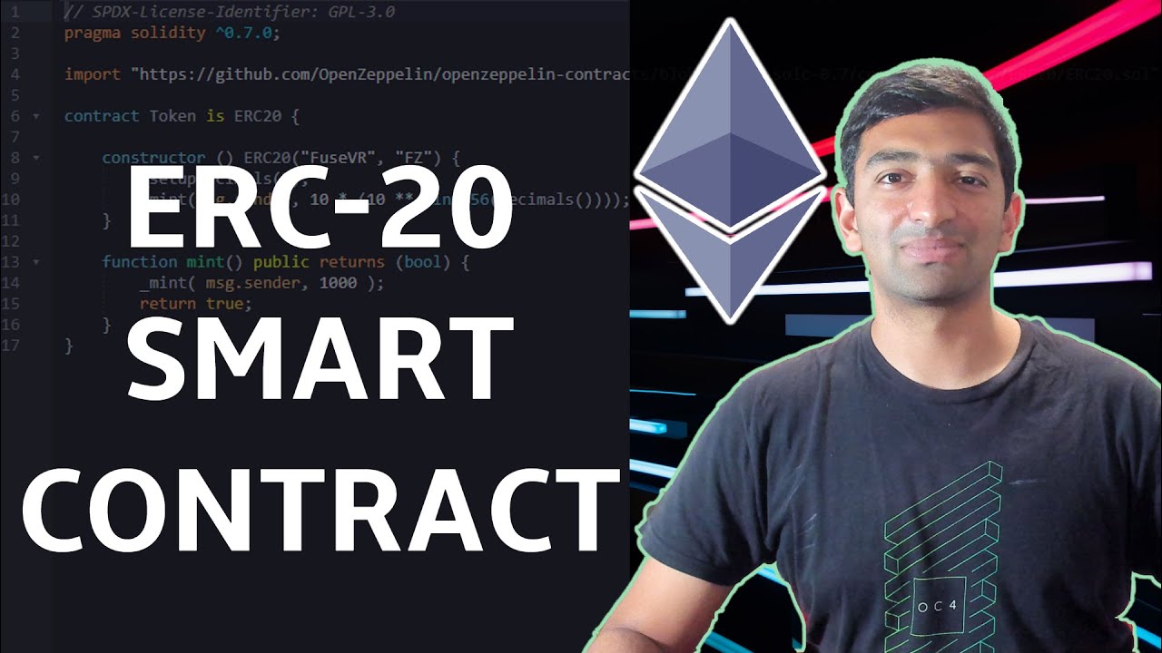 Setup Your First Erc 20 Smart Contract Token For Ethereum Unity Youtube