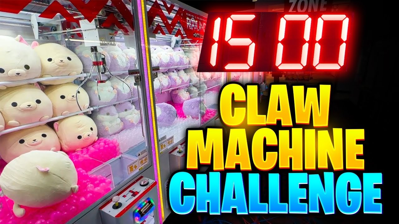 15 Minute Claw Machine Challenge Youtube