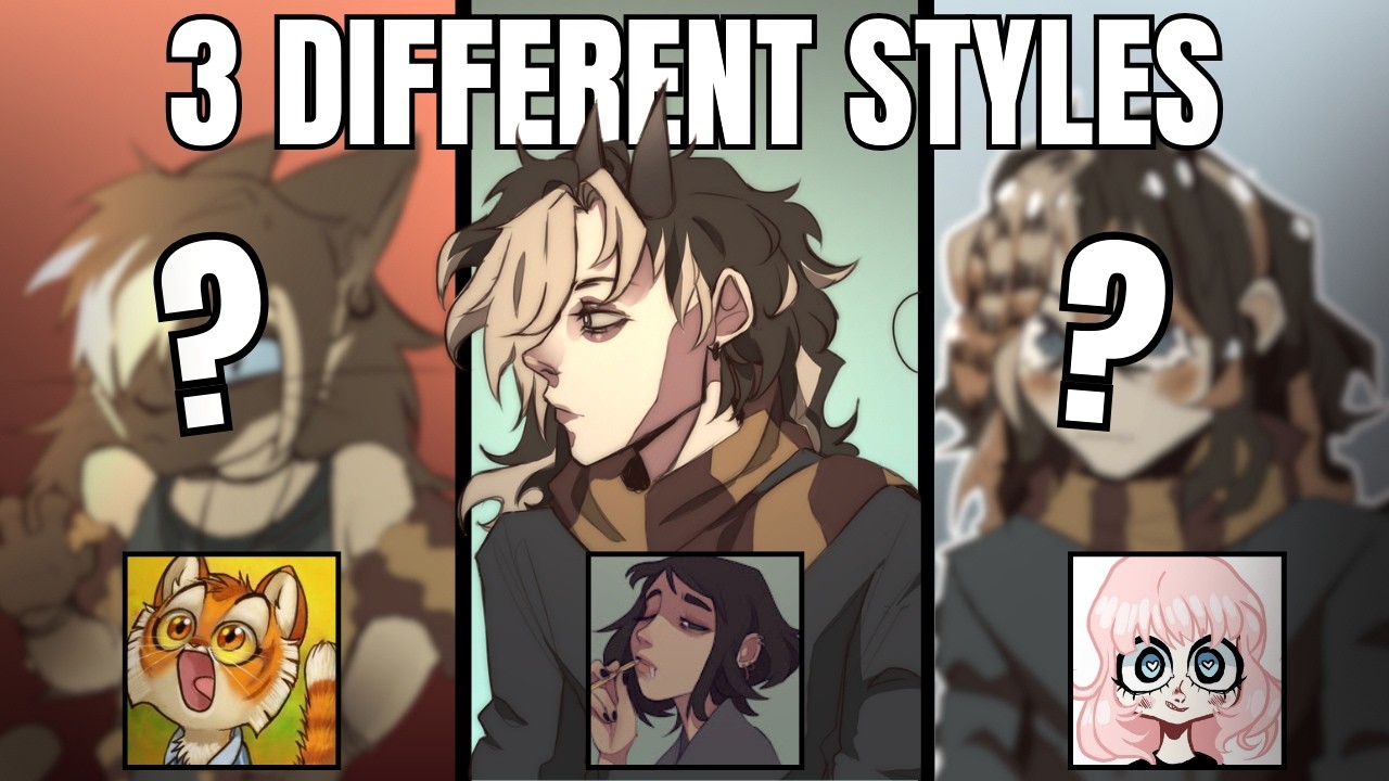 Drawing Myself In Different Art Styles Youtube