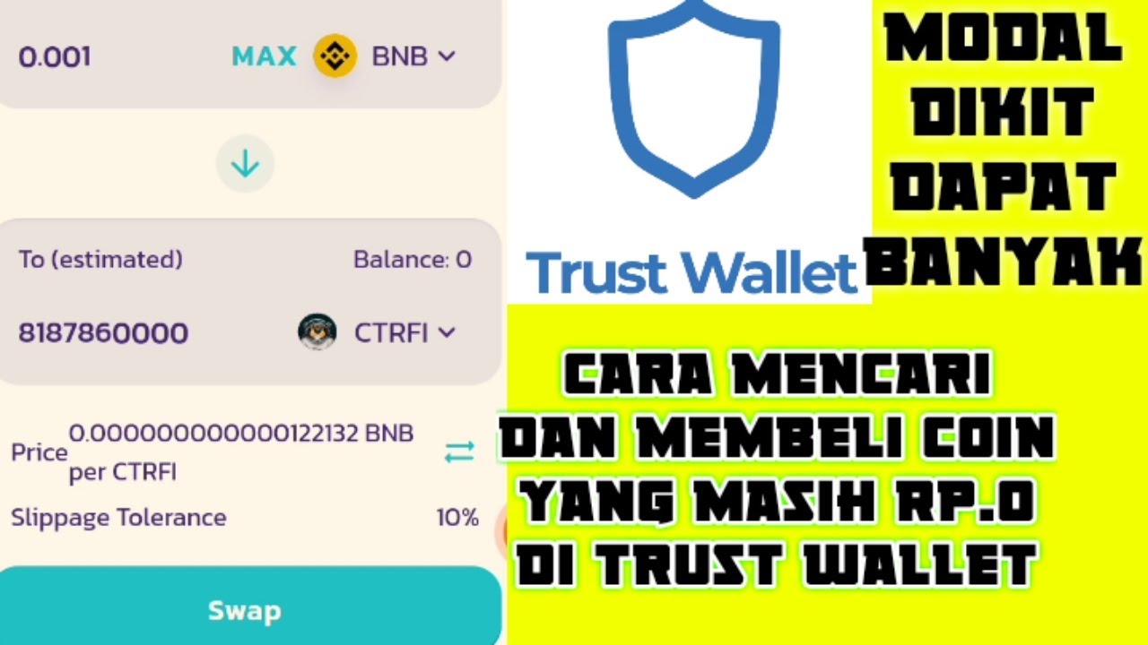 Tutorial Mencari Dan Membeli Coin Rp 0 Di Trust Wallet Youtube