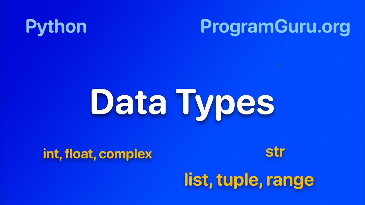 Python Data Types Youtube