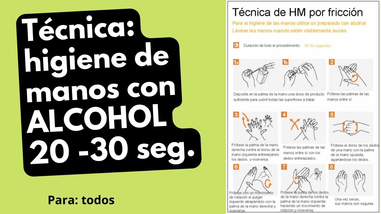 Cómo Realizar Técnica De Higiene De Manos Con Alcohol Al 70 Oms