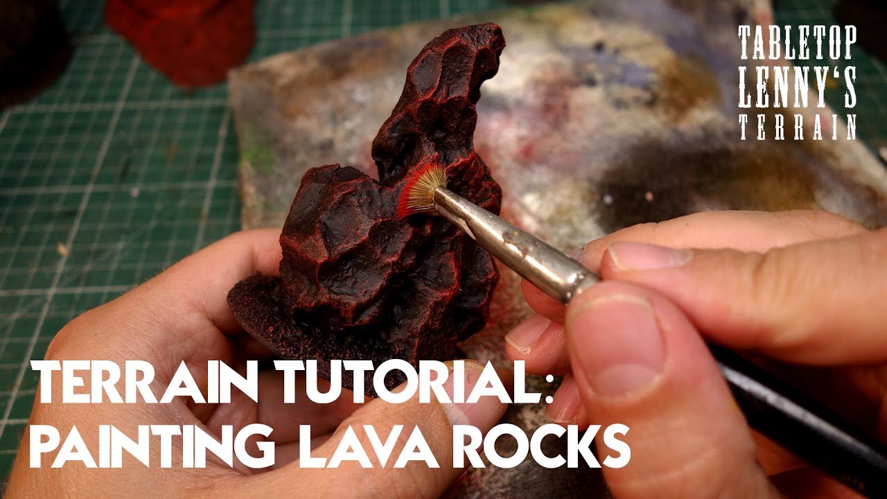 Terrain Tutorial Painting Lava Rock Terrain Wargaming Tabletop