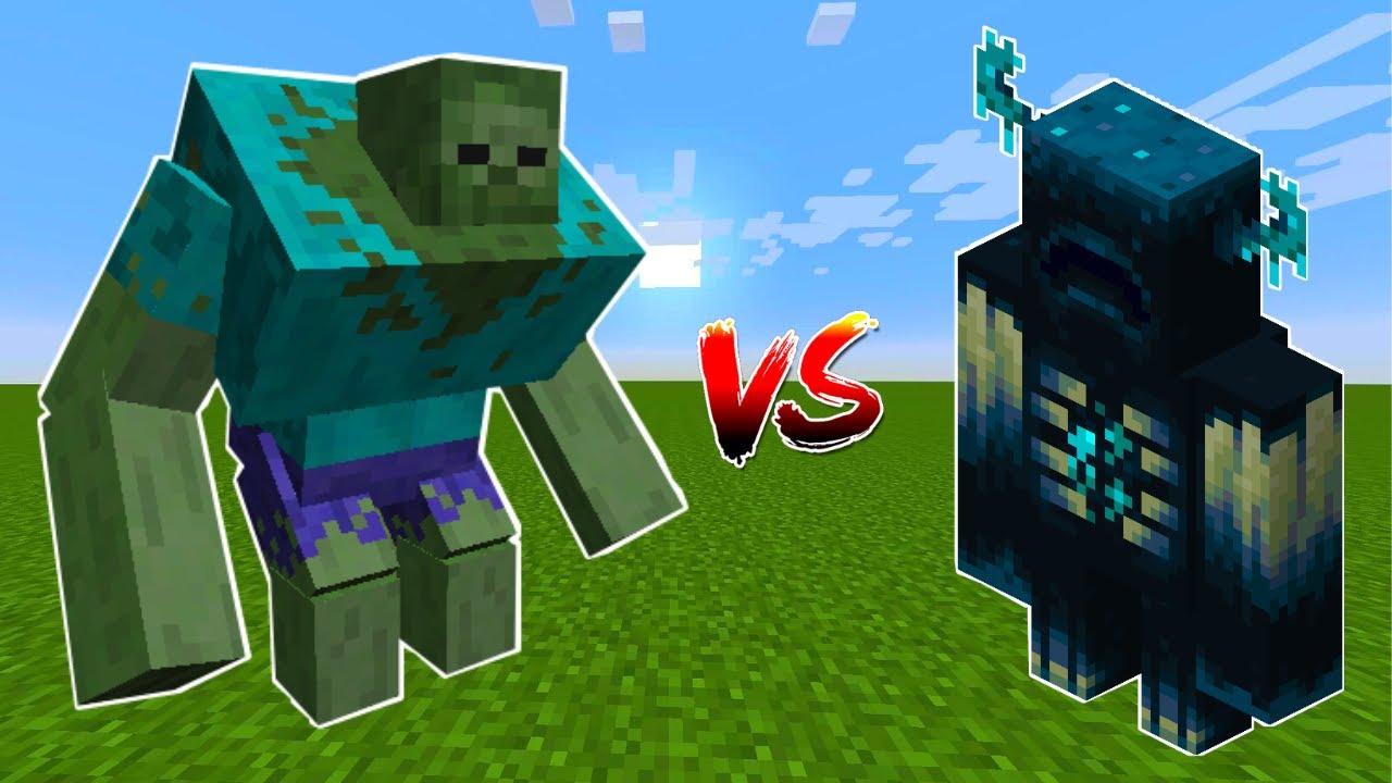 Warden Vs Mutant Zombie In Minecraft Youtube