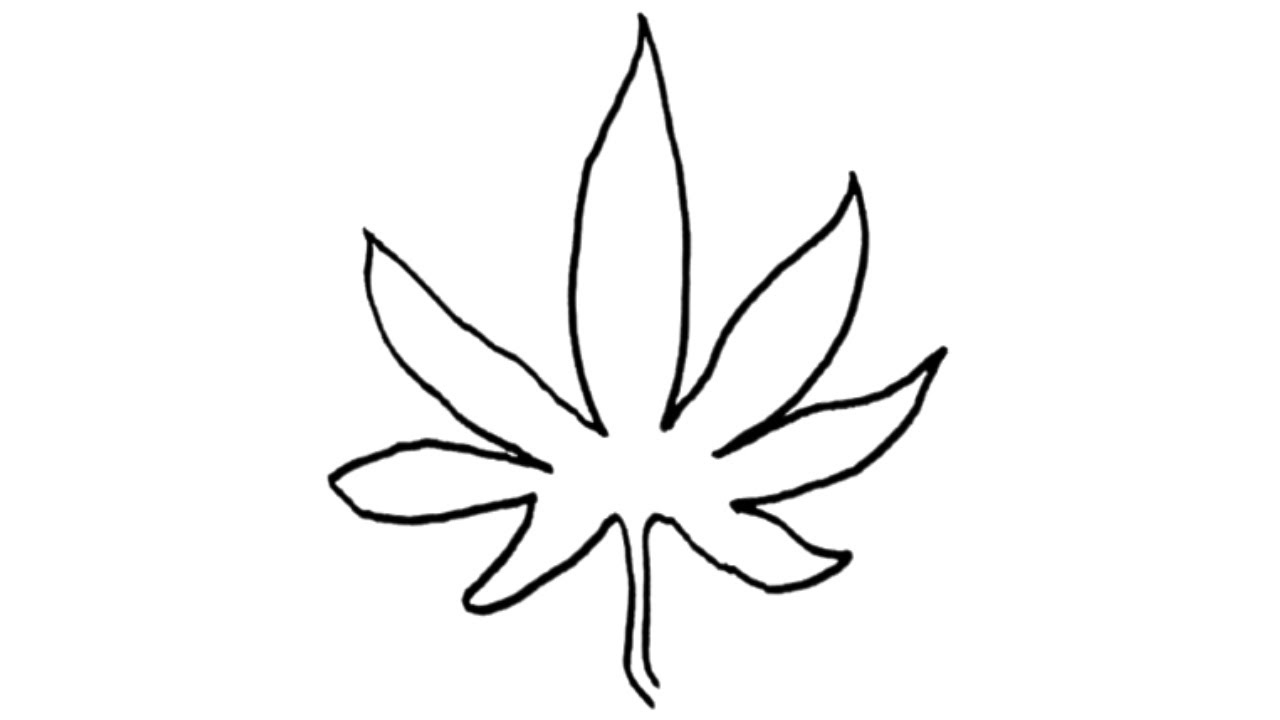 How To Draw Weed Leaf Easy