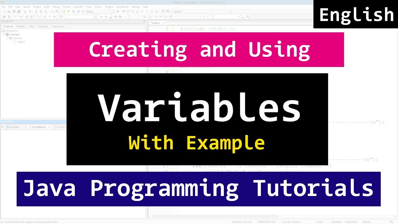 Creating And Using Variables Java Programming Video Tutorial Youtube