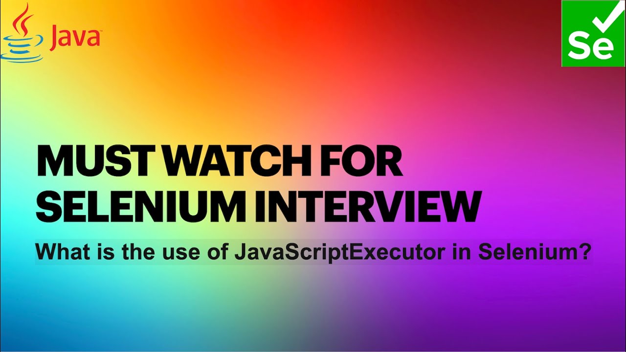 What Is Javascriptexecutor In Selenium Youtube