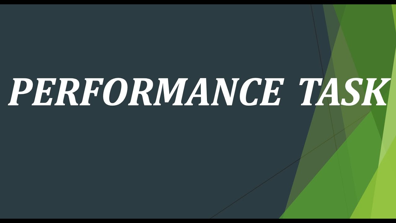 Performance Task Youtube