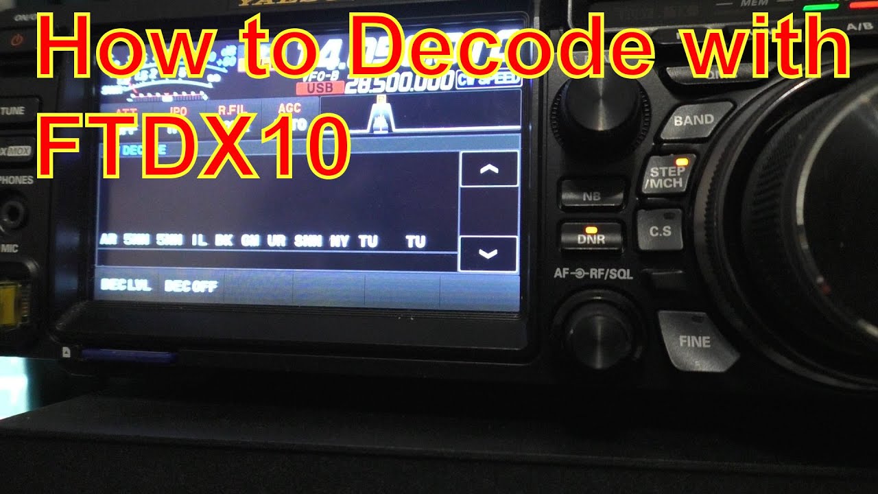 Yaesu Ftdx10 Cw Decoder Decode Morse Code Flawlessly Setup Demo