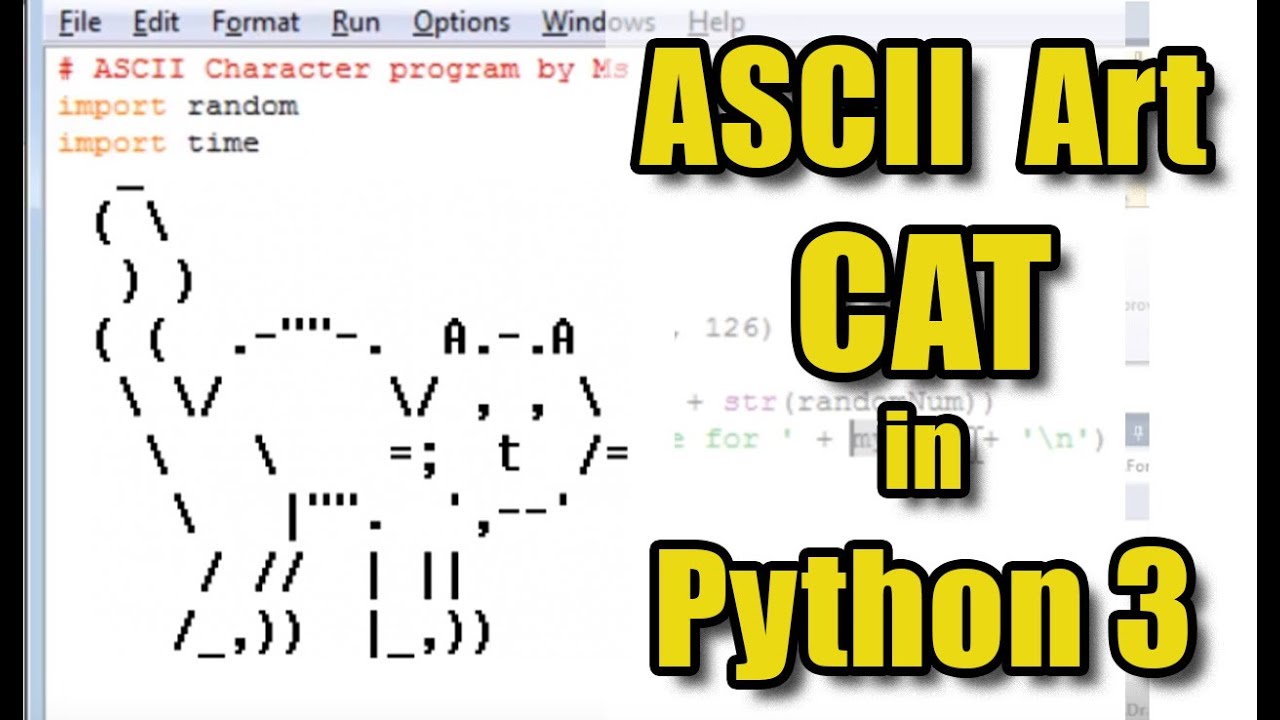 Ascii Art Cat In Python 3 Youtube
