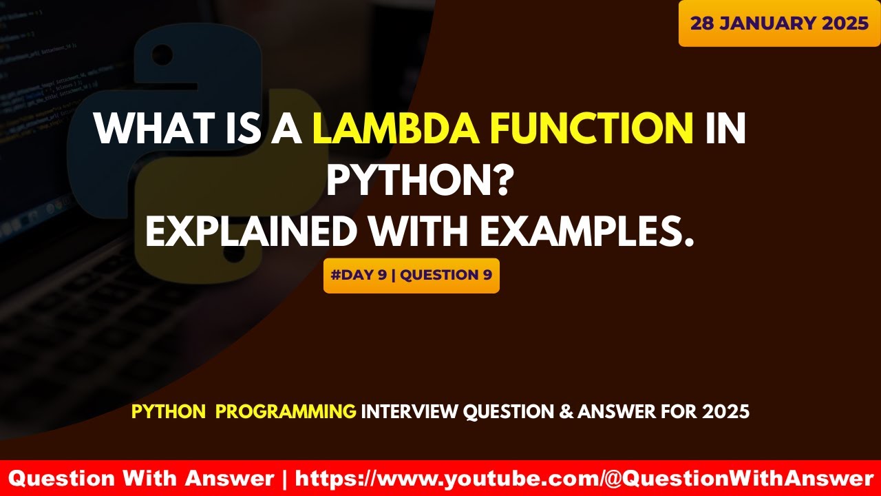 Lambda Function In Python Explained With Example Youtube