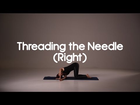 Threading The Needle Stretch Shoulder Blades Upper Back Youtube