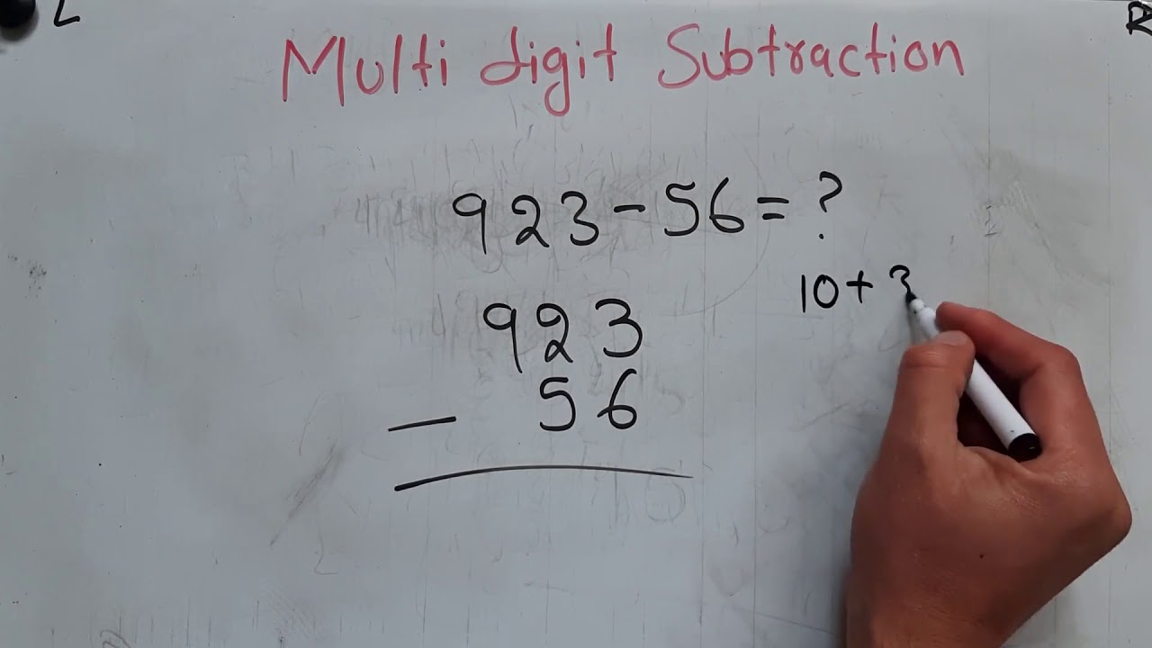 Multi Digit Subtraction Problems Youtube