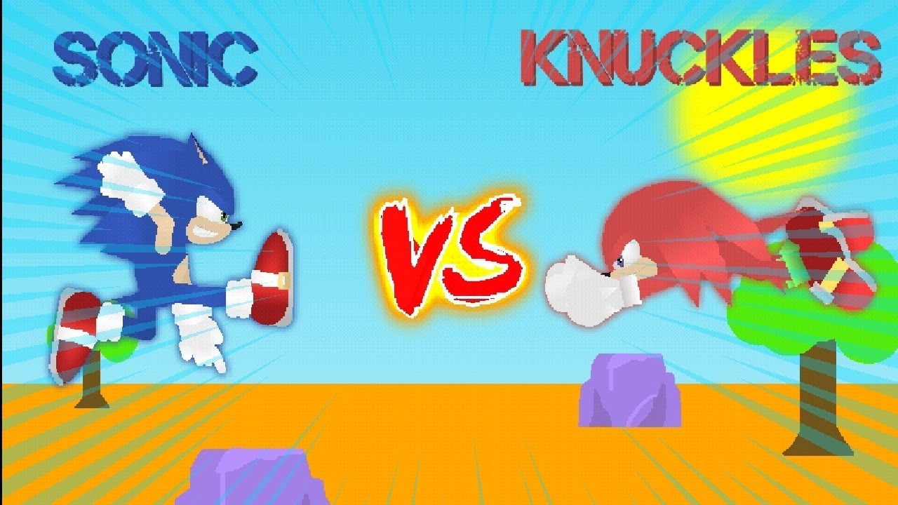 Sonic Vs Knuckles Stick Nodes Pro Animation Sonic Fighting With
