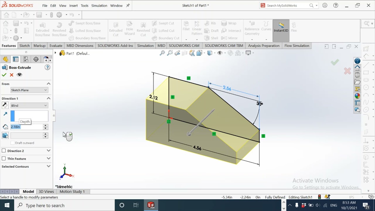 Angle Block Solidworks Youtube