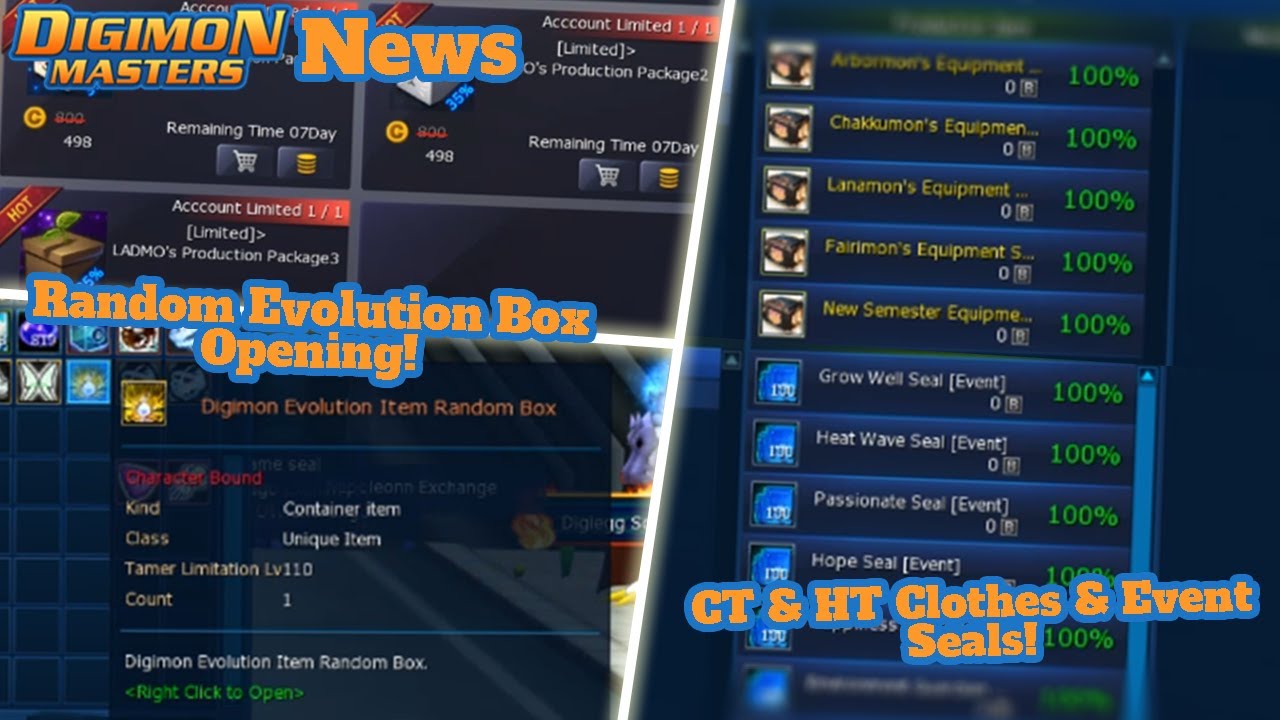 Dmo News Random Sss Sss Box Opening Digimon Masters Online Youtube