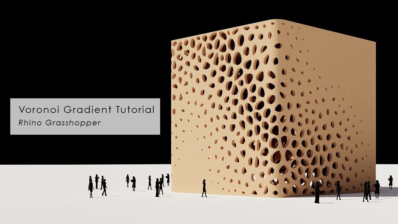 Voronoi Gradient Pattern Facade Rhino Grasshopper Tutorial Youtube