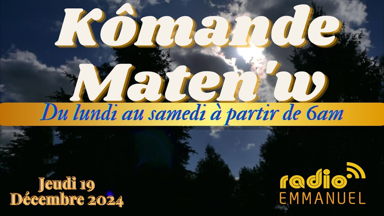Kômande Maten W Radio Emmanuel Pierre Binse Roche Youtube