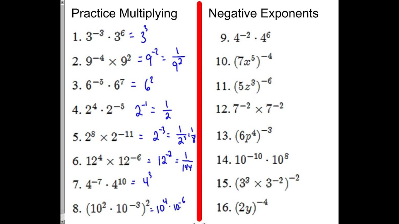 Multiplying Numbers With Exponents Explained
