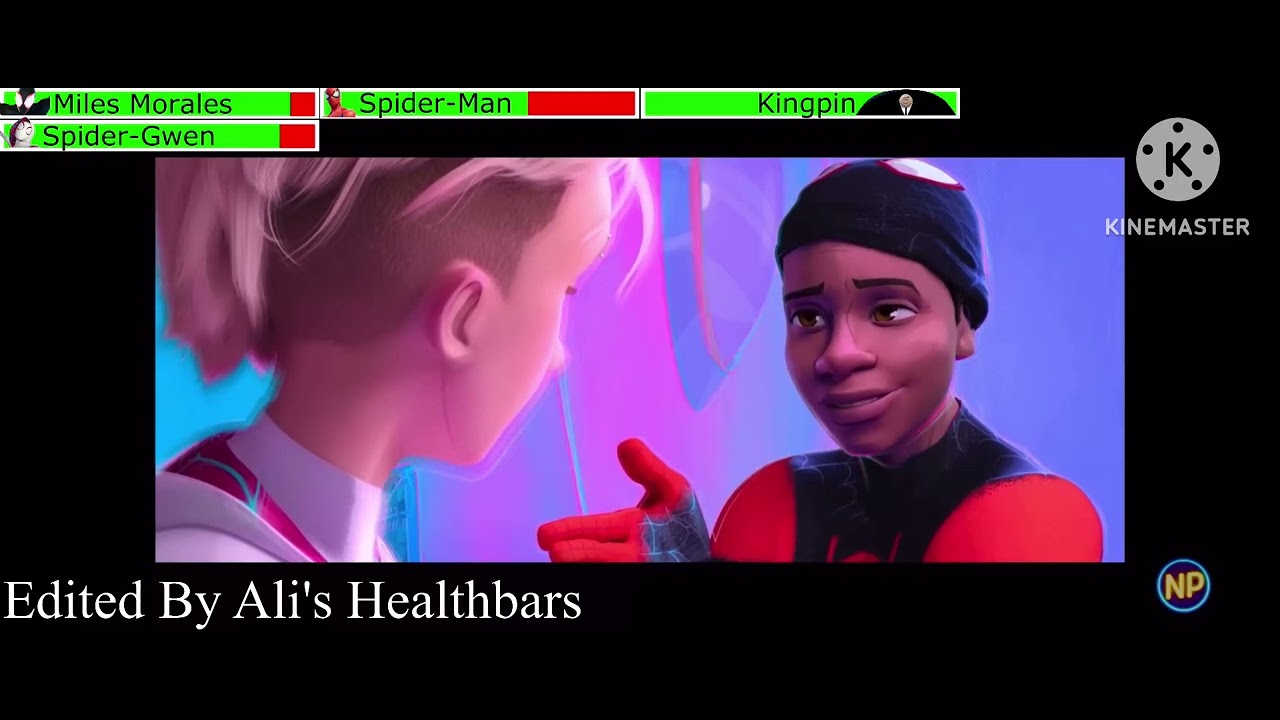 Spider Man Into The Spider Verse 2018 Final Battle With Healthbars 2 3 Youtube