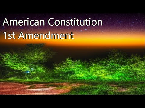American Constitution 1st Amendment Youtube