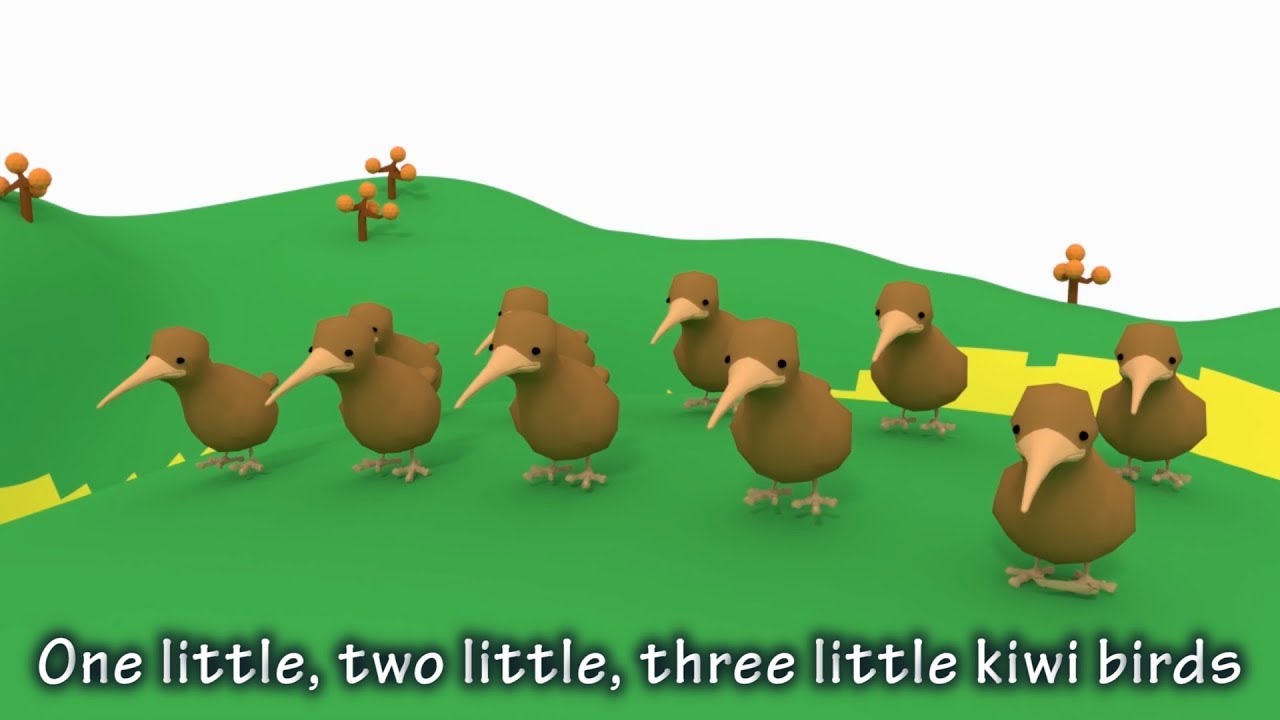 Ten Little Kiwi Birds Lyric Version Youtube