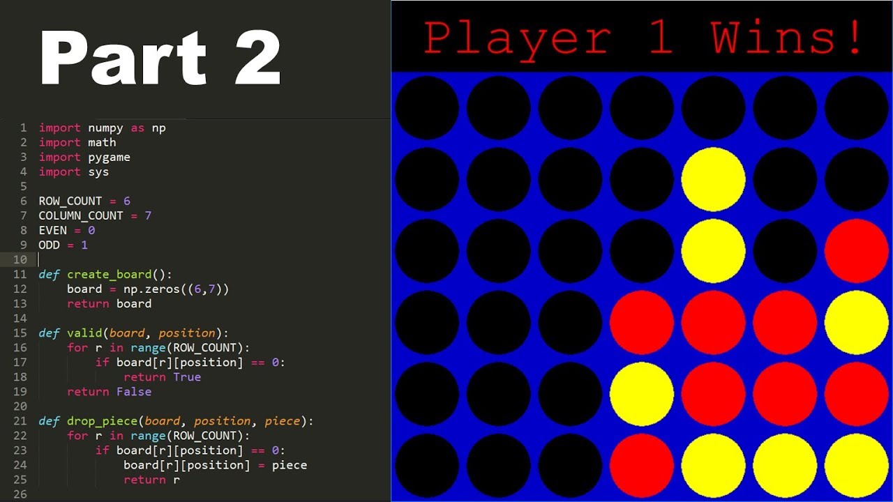 How To Program Connect 4 In Python Part 2 Check For Winning Move