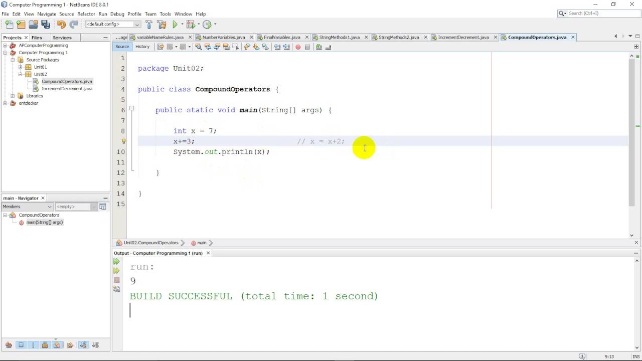Compound Operators Youtube