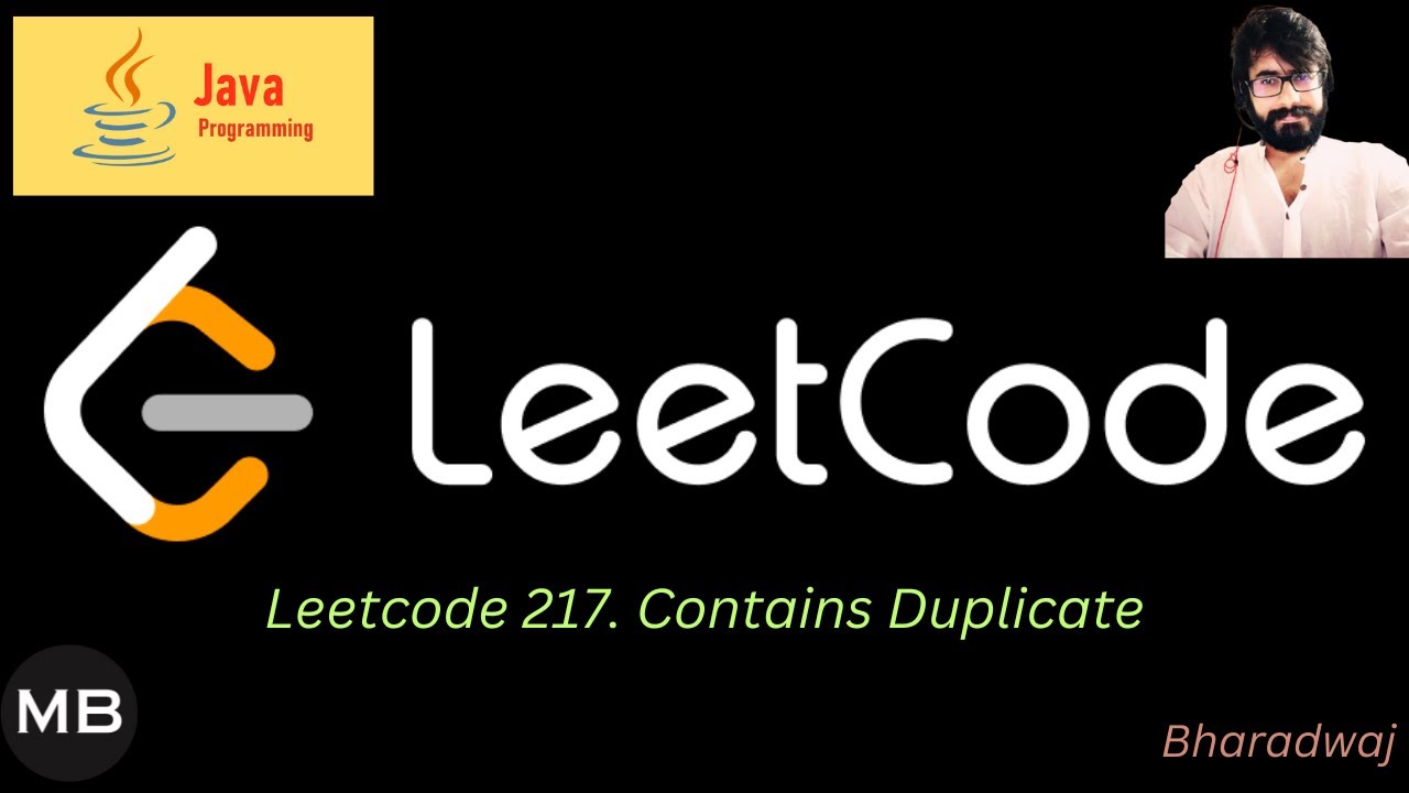 1 Leetcode 217 Contains Duplicate Java Youtube