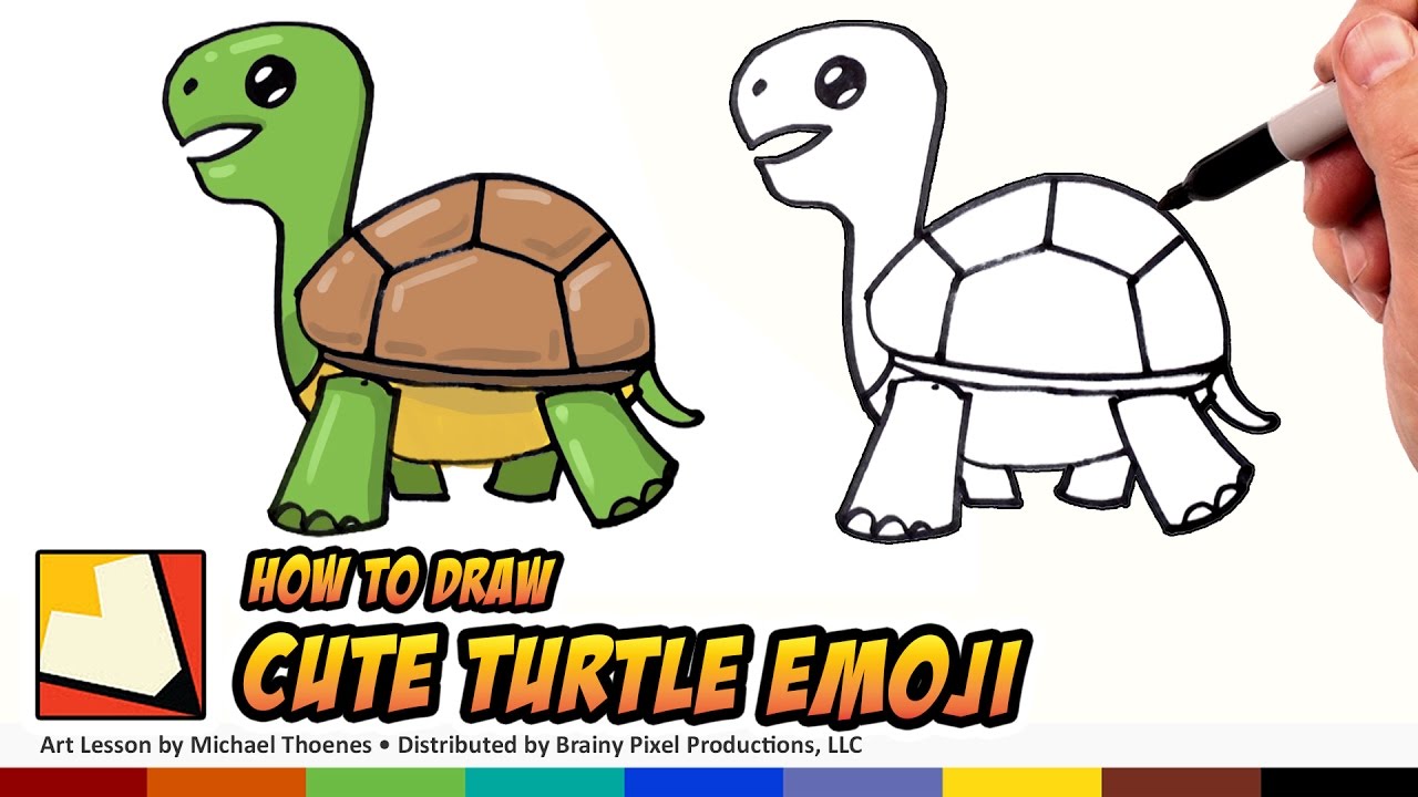 How To Draw A Cute Baby Turtle Step By Step